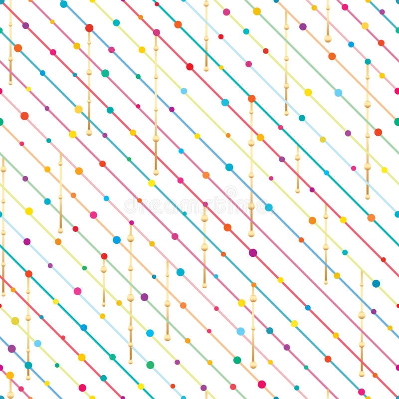 Side Line Circle Drop Seamless Pattern Stock Vector - Illustration of ...