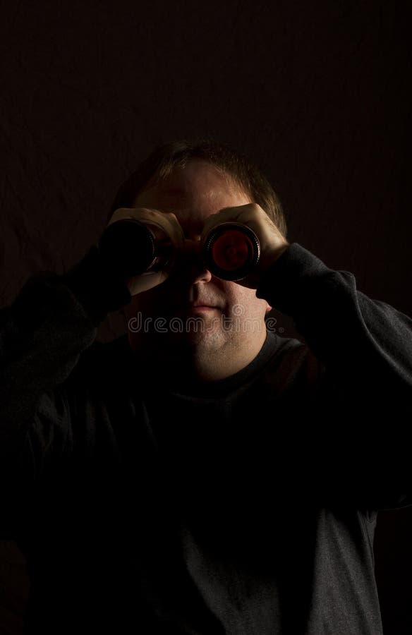 Side-lit Man Bottle Glasses Stock Image - Image of bottle, personality ...