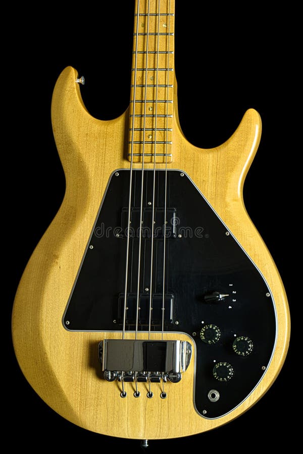 Side Lit Solid Maple Bass Guitar with Fine Grain, Knobs and Switches ...
