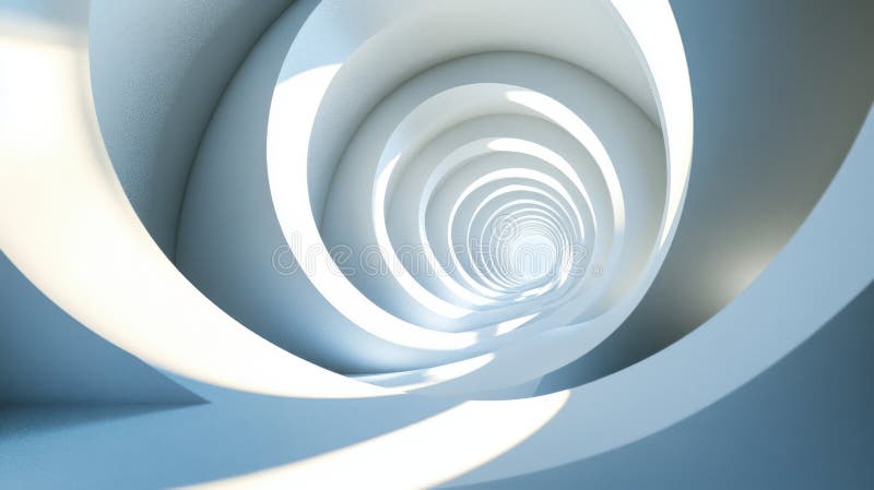 Side-lit Spiral Enhancing Depth and Movement, Captivating 3D ...