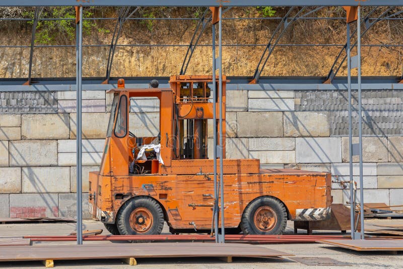Side Loading Forklift Truck Stock Photo - Image of forklift ...