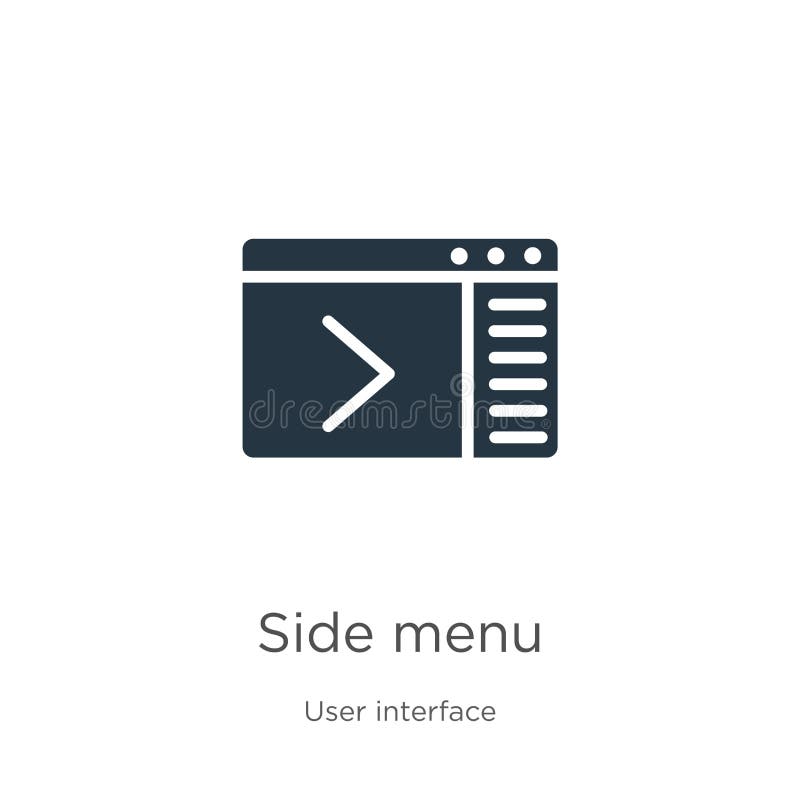 Side Menu Icon Vector. Trendy Flat Side Menu Icon from User Interface ...
