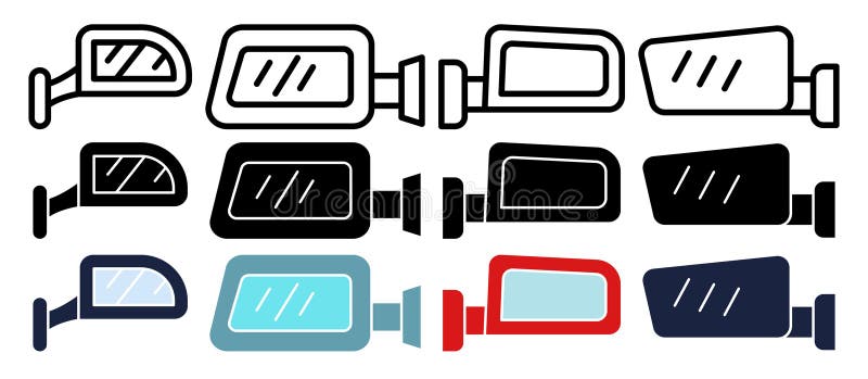 Side mirror icon vector stock vector. Illustration of view - 348102519