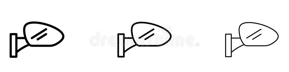 Side mirror icon vector stock vector. Illustration of automobile ...