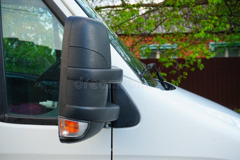 Side Mirror Rear View on a Car Stock Photo - Image of safety ...