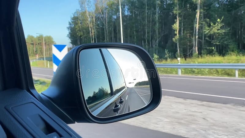 Side Mirror Reflection while Riding on Highway Stock Footage - Video of ...