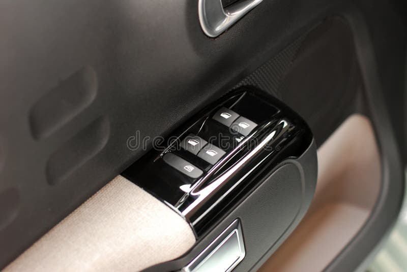 Side mirror switch control stock image. Image of handle - 100080169