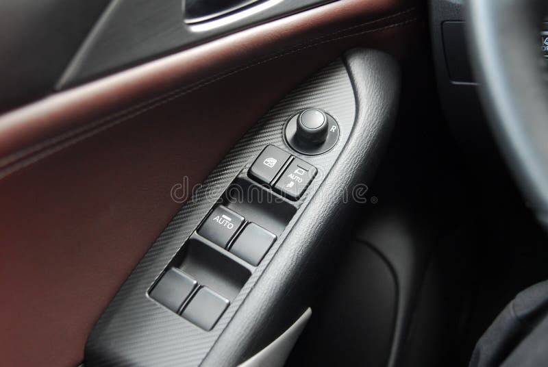 Window Button and Side Mirror Switch Control Stock Photo - Image of ...