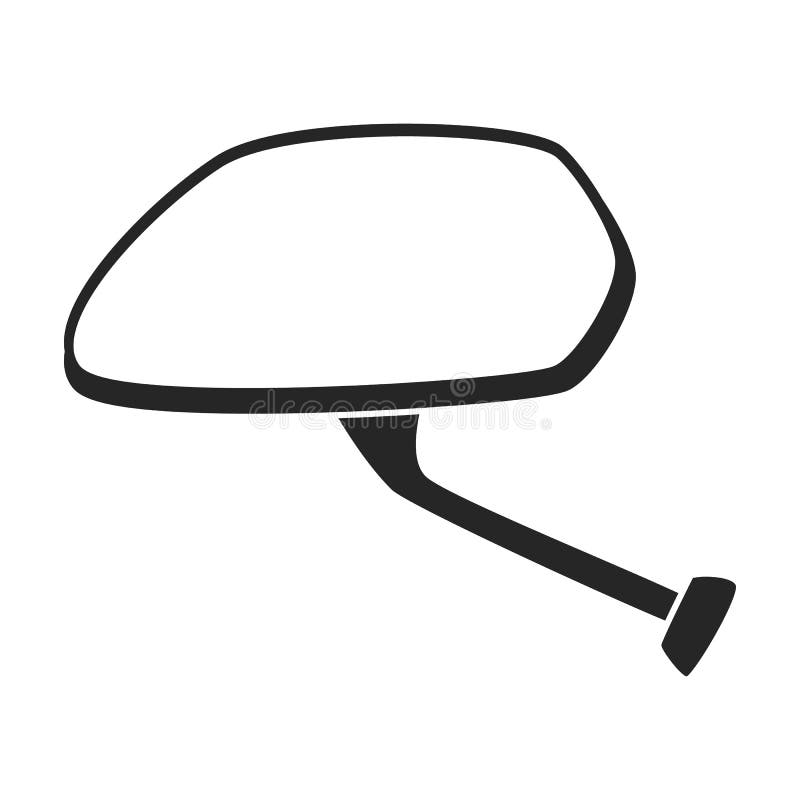 Side Mirror Vector Icon.Cartoon Vector Icon Isolated on White ...