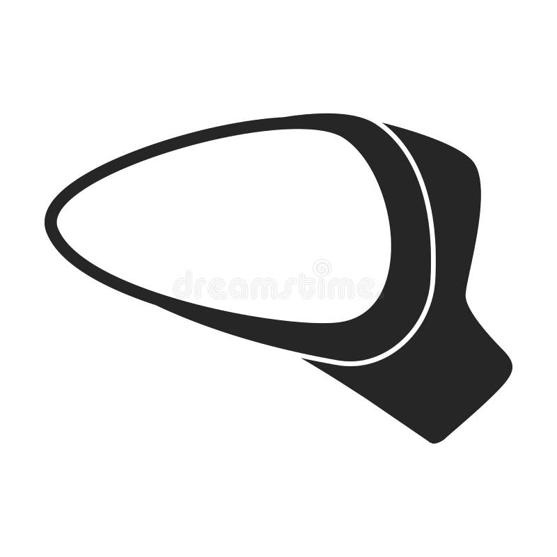 Side Mirror Vector Outline Set Icon. Vector Illustration Auto Glass on ...
