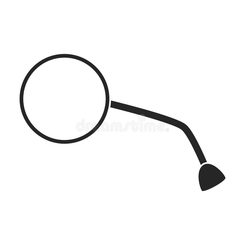 Side Mirror Vector Icon.Black Vector Icon Isolated on White Background ...
