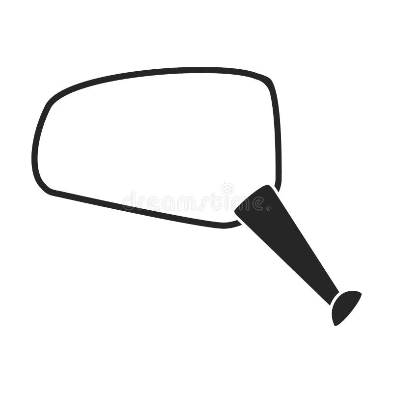 Side Mirror Vector Icon.Black Vector Icon Isolated on White Background ...