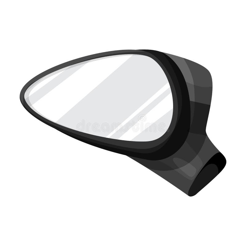 Side Mirror Vector Icon.Cartoon Vector Icon Isolated on White ...