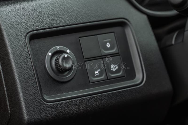 Side Mirrors Control Panel on Side Door. Stock Image - Image of adjust ...