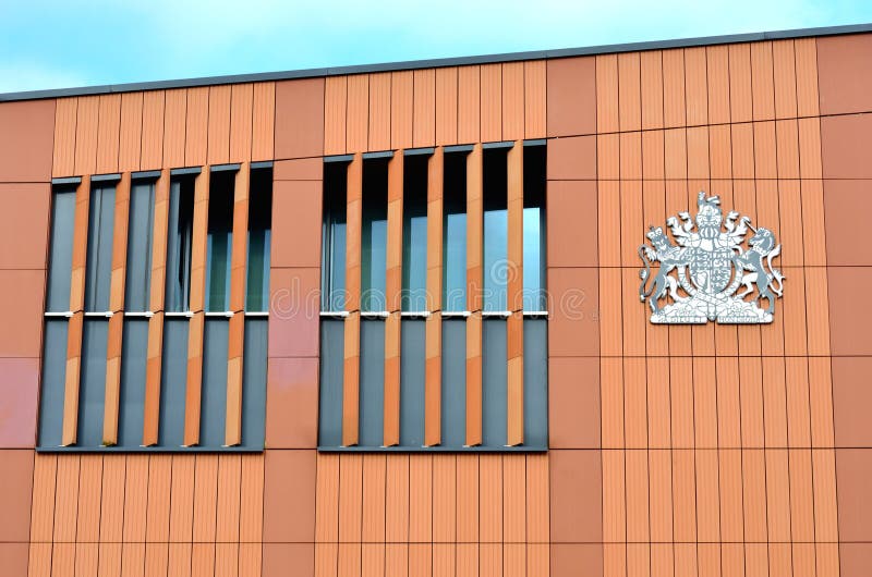 Side of Modern Magistrates Court Building Stock Photo - Image of ...