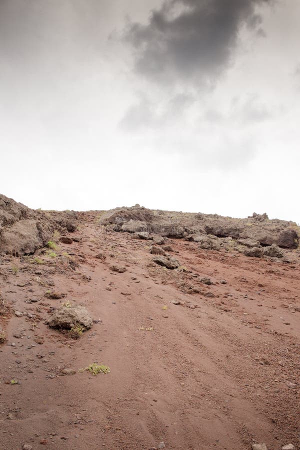 Side of Mount Vesuvius Volcano Stock Image - Image of stone, volcano ...