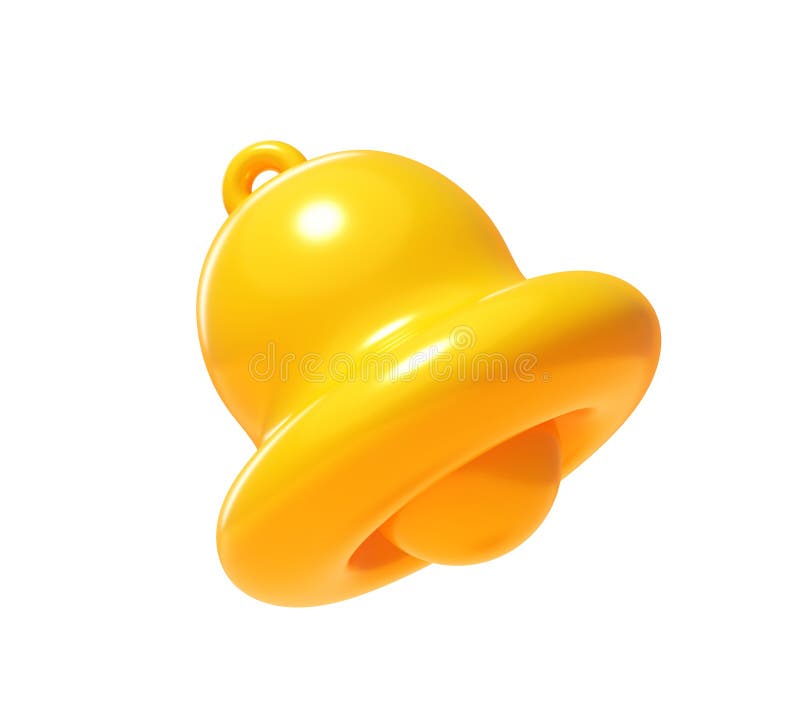 Side Notification Bell Icon 3d Illustration Stock Illustration ...