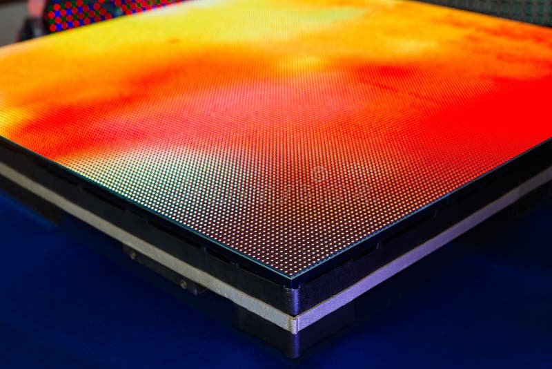 Side of the Panel of Yellow Colored LED Screen Stock Photo - Image of ...