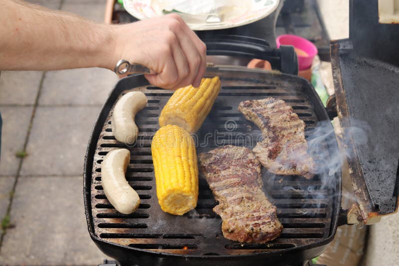Barbecue time stock photo. Image of camping, meal, dinner - 148514172