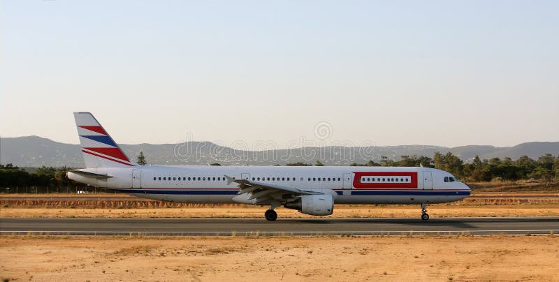 Side plane stock photo. Image of aeroplane, track, civil - 5724902