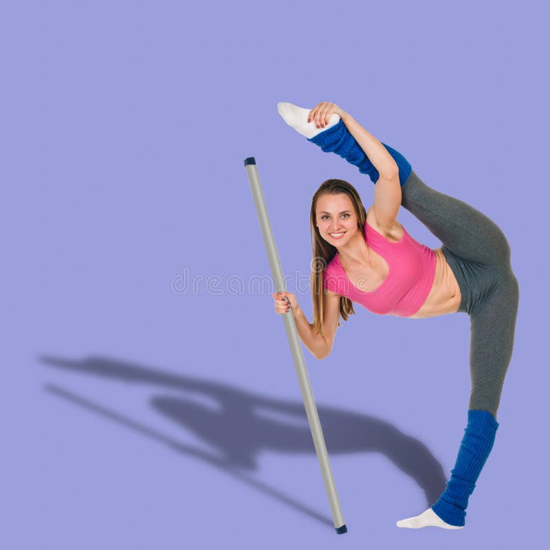 Slim muscular woman stock image. Image of physical, cross - 110962241