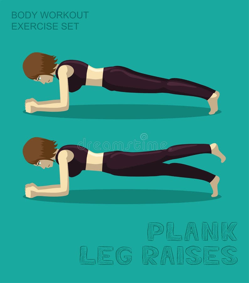Leg Raises Body Workout Exercise Set Manga Cartoon Vector Stock Vector ...