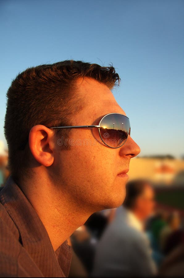 Side Portrait stock image. Image of sunset, young, person - 965391