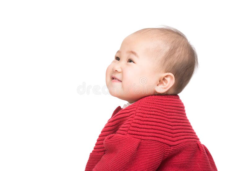Side portrait of baby girl stock photo. Image of japanese - 40695532