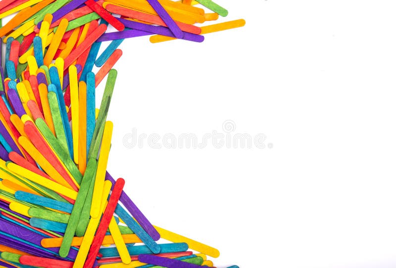 Side Profile Banner with Colorful Ice Cream Sticks Stock Image - Image ...