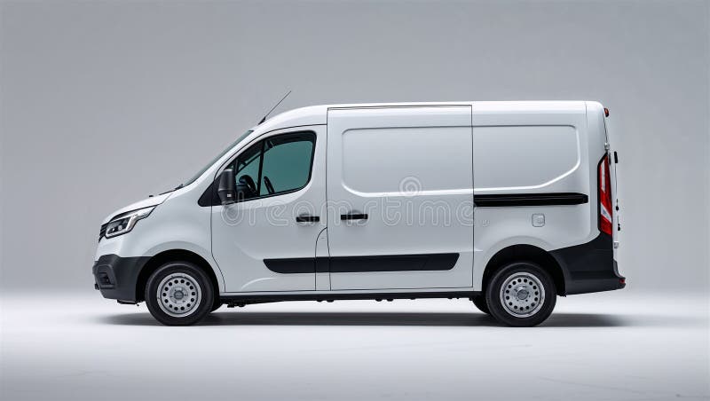 Side Profile of a Compact Armored Van with Smooth Walls and No Emblems ...