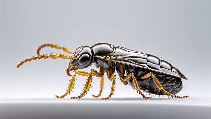 Side Profile of Aphid Standing with Legs Extended and Siphunculi ...