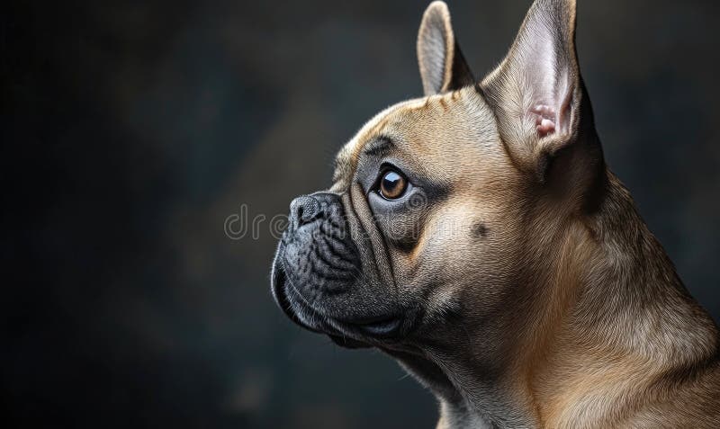Side Profile of a French Bulldog, Sharp Details, Neutral Background ...