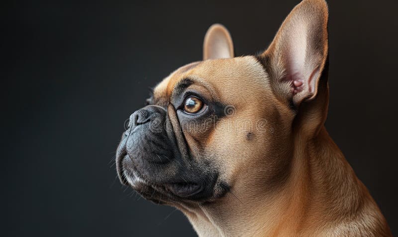 Side Profile of a French Bulldog, Sharp Details, Neutral Background ...