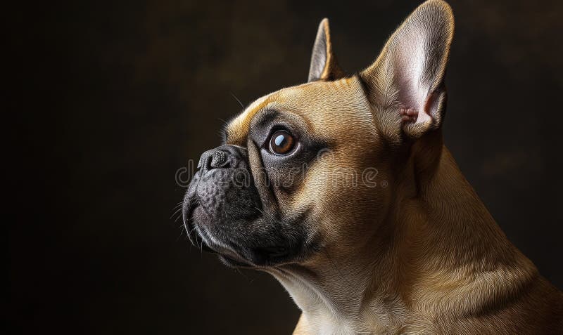 Side Profile of a French Bulldog, Sharp Details, Neutral Background ...