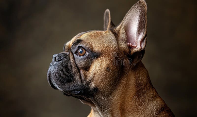 Side Profile of a French Bulldog, Sharp Details, Neutral Background ...