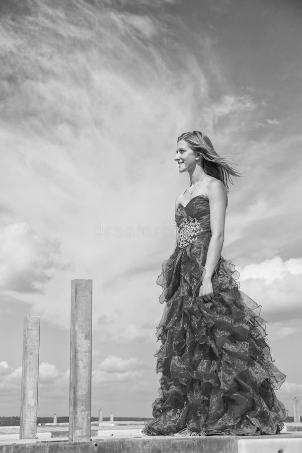 Side profile girl gown stock image. Image of graduate - 43849771