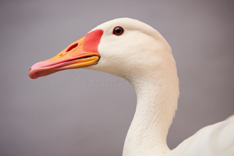 Side Profile of Goose in Honking Pose Stock Photo - Image of goose ...