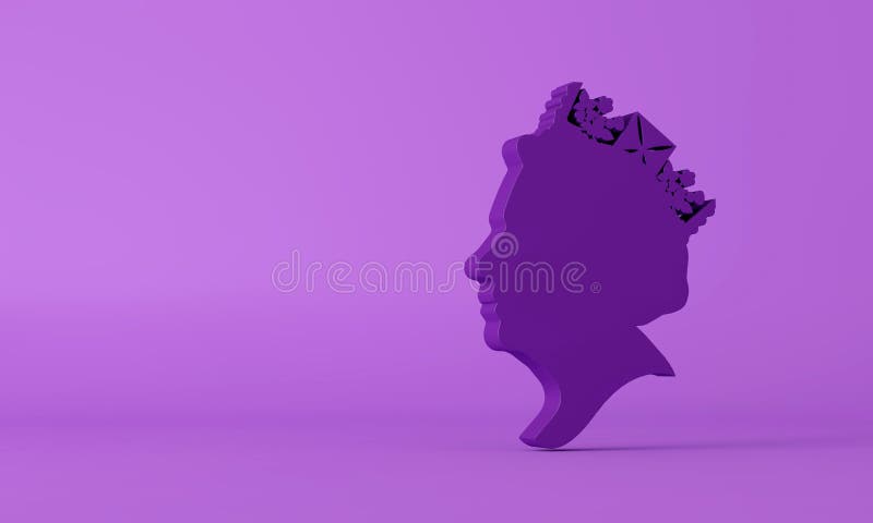 Side Profile of Her Majesty Queen Elizabeth. 3D Rendering Editorial ...