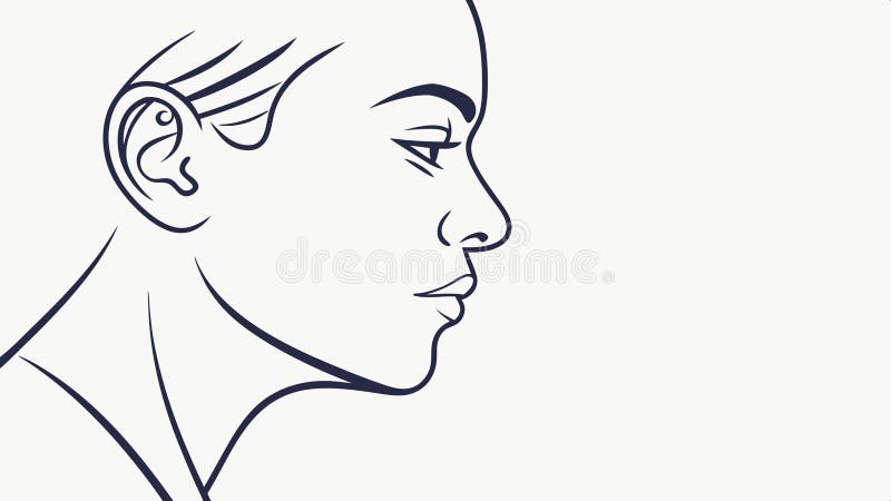 Man Face Side Profile, Portrait and Simple Design Illustration. Vector ...