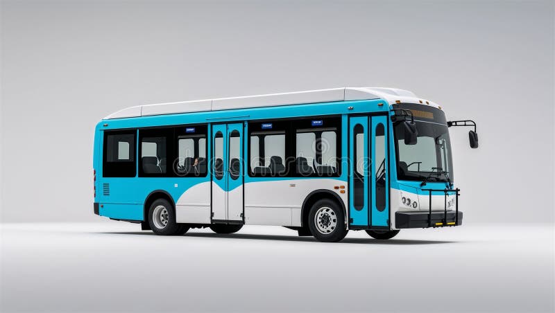 Side Profile of a Metro Shuttle with Smooth Front and Wide Doors ...