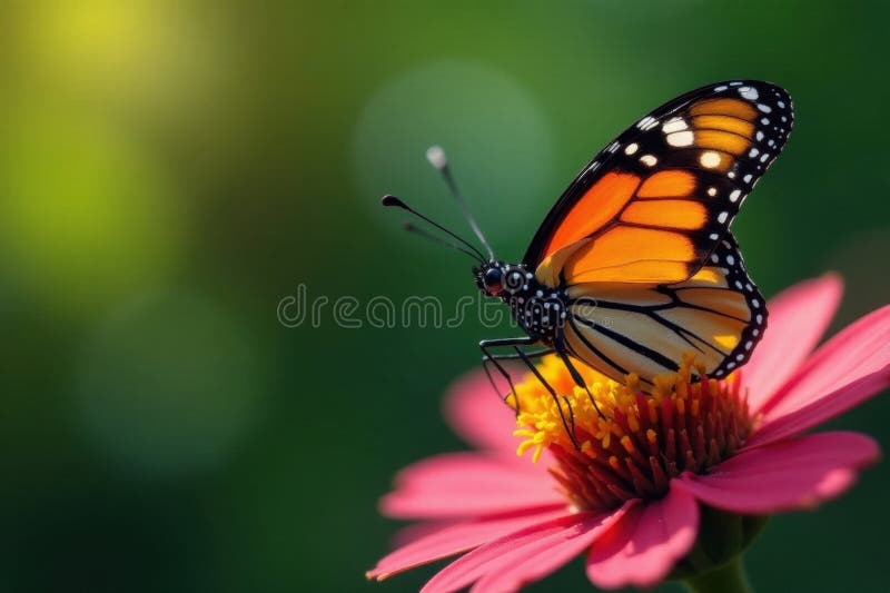 Side Profile of Monarch Butterfly, Delicate Details, Elegant Pose ...