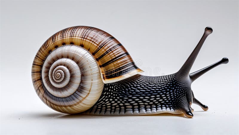 Side Profile of Slipper Snail with Shell and Body Extended, Seen on ...