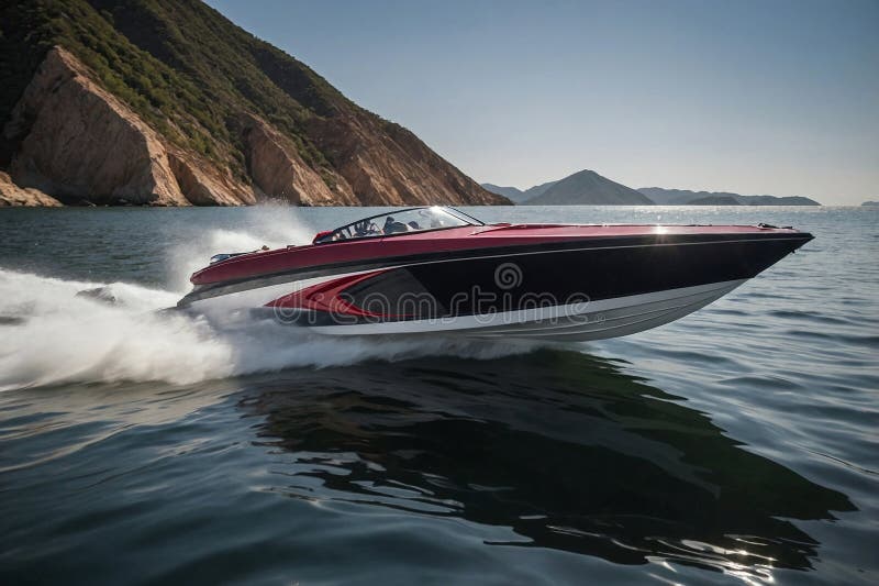 Side Profile of the Speed Boat Stock Image - Image of modern, propeller ...