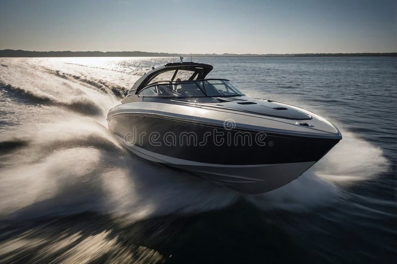 Side Profile of the Speed Boat Stock Illustration - Illustration of ...