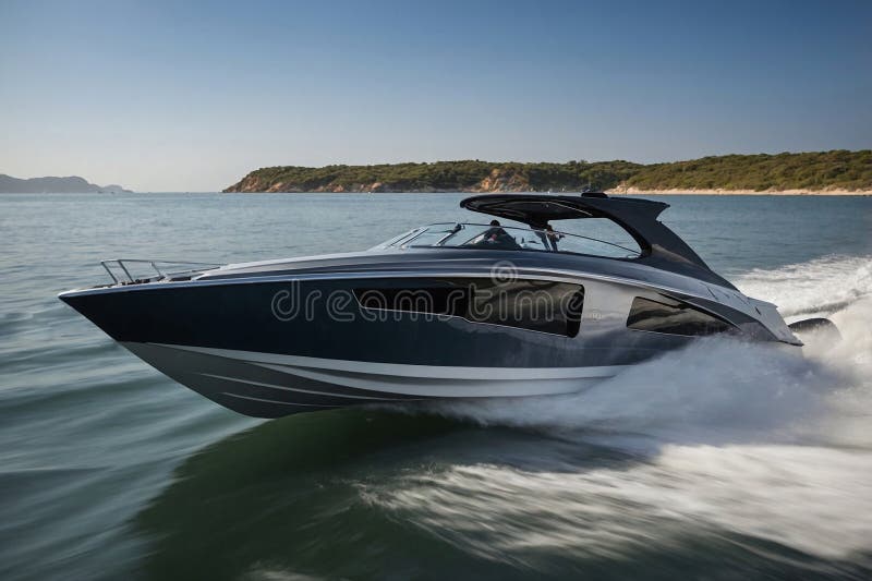 Side Profile of the Speed Boat Stock Illustration - Illustration of ...