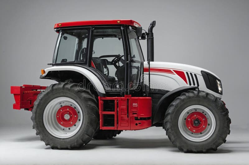 Side Profile of the Tractor, Highlighting Its Wheels, Cab, and Body ...
