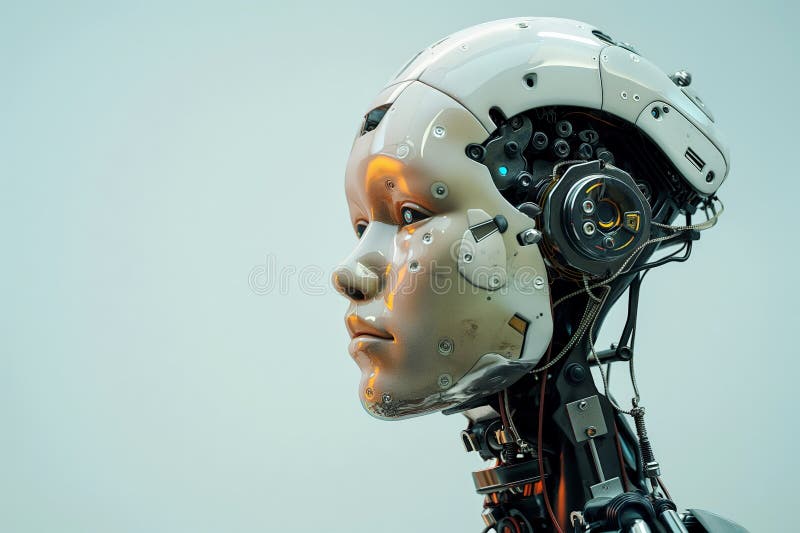 Futuristic Humanoid Robot with Advanced Technology Features Stock Image ...