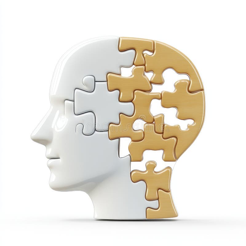 Human Head Puzzle Pieces: Problem Solving Concept Stock Illustration ...
