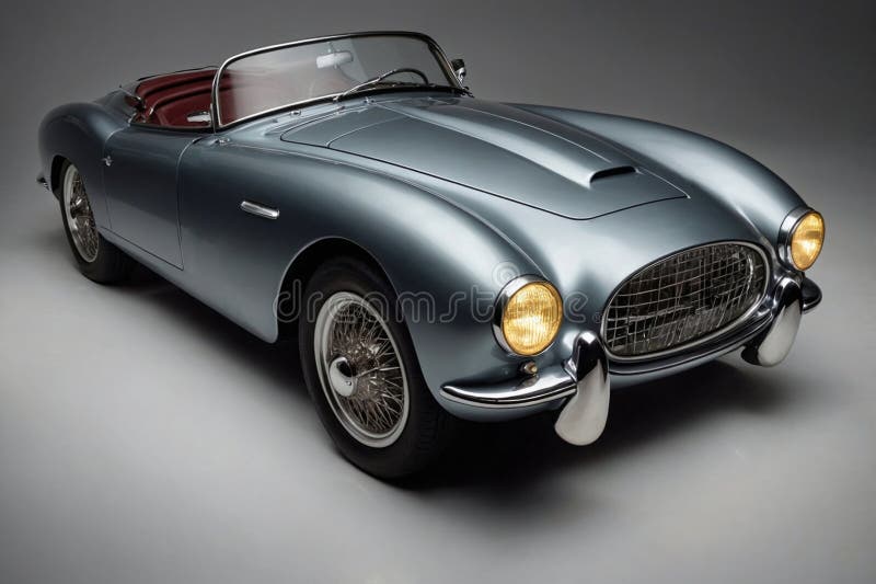 Side Profile of Vintage Car Stock Illustration - Illustration of ...