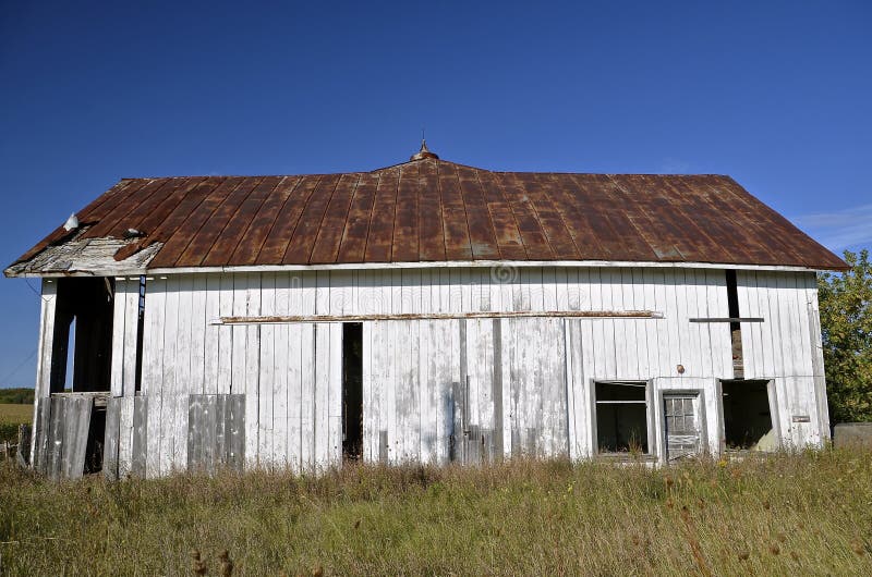 Old Barn Falling into Ruins Stock Photo - Image of forgotten, milk ...